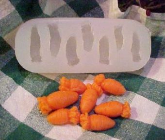 Carrot Mini Mini Embeds 7 Cavity Silicone Mold 5358 – Van Yulay